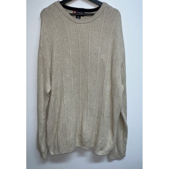 Chaps | Sweaters | Chaps Sweater Mens Cable Knit Size Xl Beige Crew ...